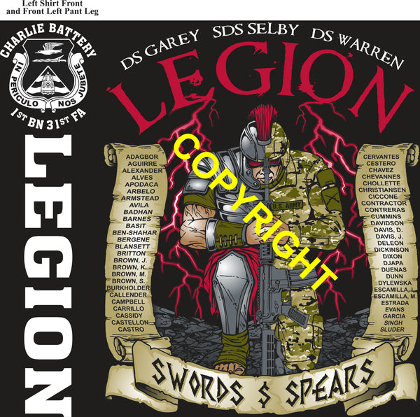 Platoon Items (direct-to-garment print) CHARLIE 1st 31st LEGION 1st PL ...