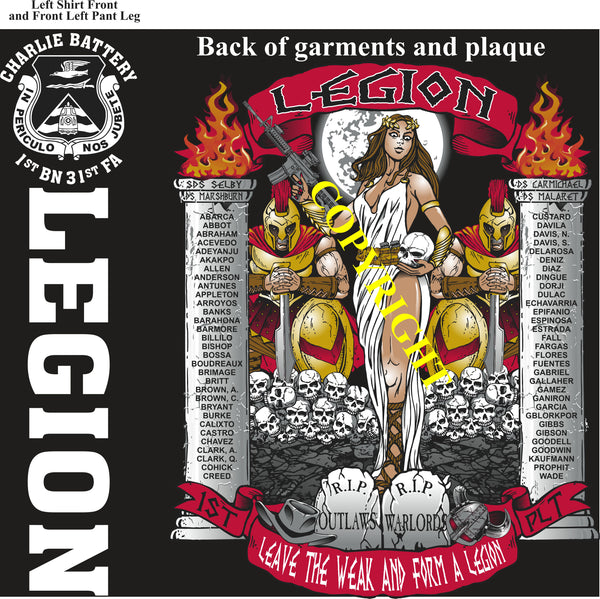 Platoon Items (direct-to-garment print) CHARLIE 1st 31st LEGION 1st PL ...