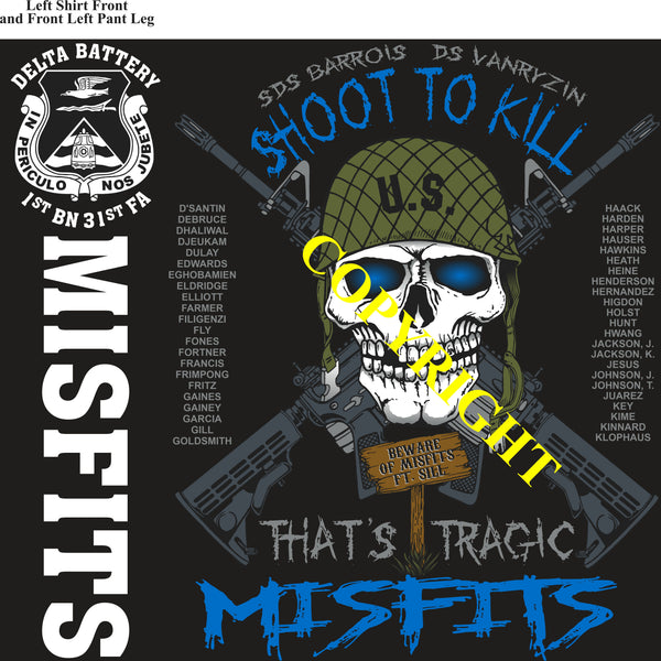 Platoon Items (direct-to-garment print) DELTA 1st 31st MISFITS 2nd PLA ...