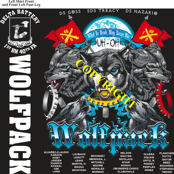 Platoon Items (direct-to-garment print) DELTA 1st 40th WOLFPACK 3rd PL ...