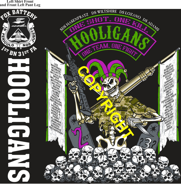 Platoon Items (direct-to-garment print) FOX 1st 31st HOOLIGANS 4th PLA ...