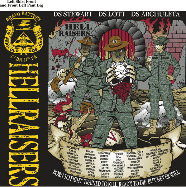 Platoon Shirts BRAVO 1st 31st HELLRAISERS SEPT 2015 | armyteeshirts.com