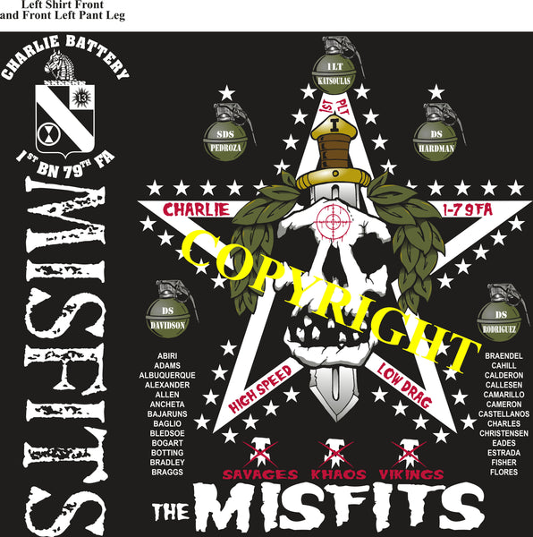 Platoon Shirts (2nd generation print) CHARLIE 1st 79th MISFITS JULY 20 ...