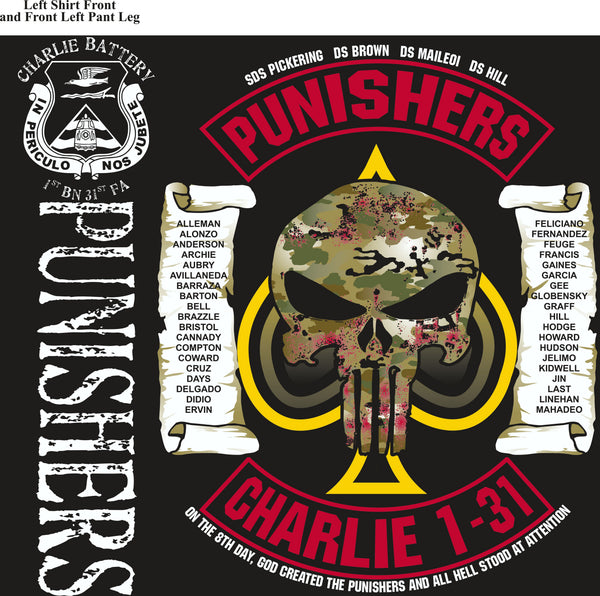PLATOON SHIRTS (2nd generation print) CHARLIE 1st 31st PUNISHERS MAY 2 ...