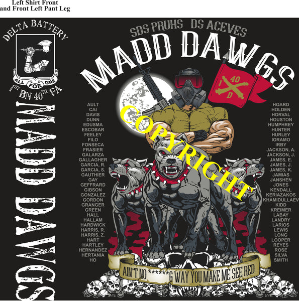 Platoon Items (2nd generation print) DELTA 1st 40th MADD DAWGS SEPT 20 ...